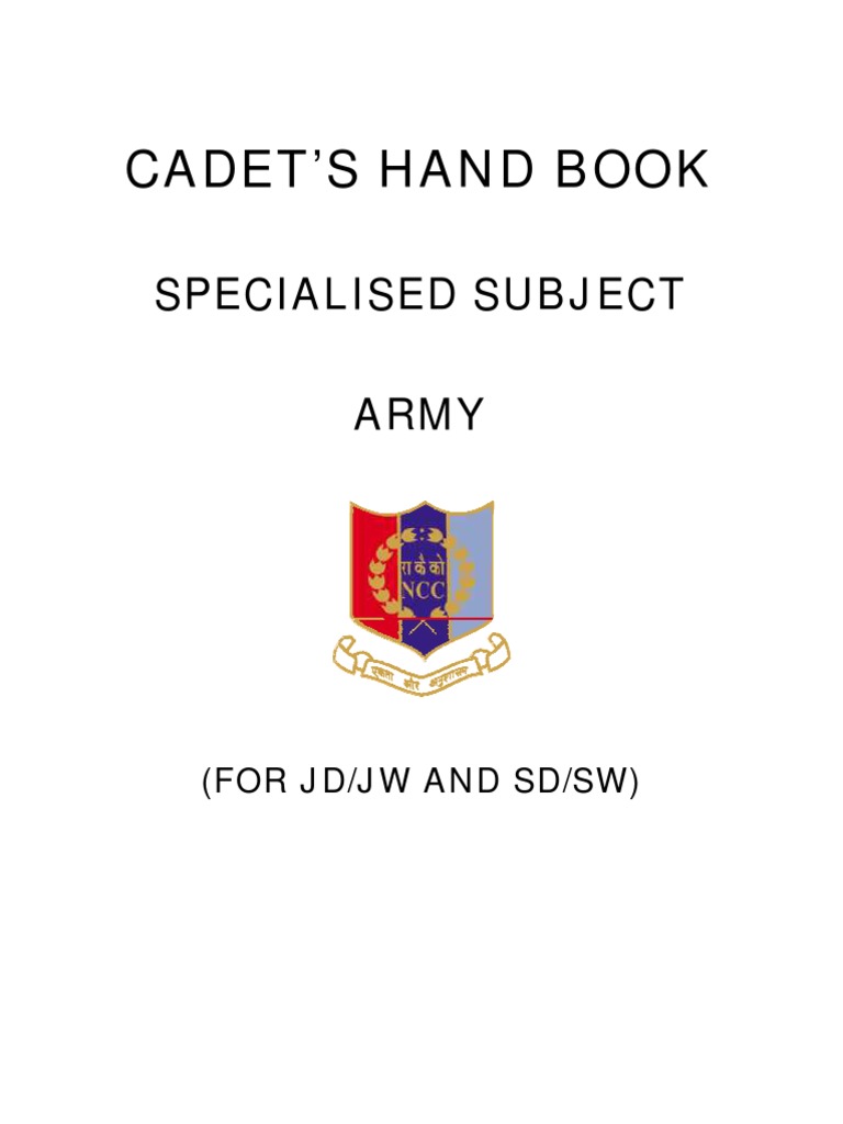 Cadet Hand Book SPL SUBJECT Army | PDF | Compass | Infantry