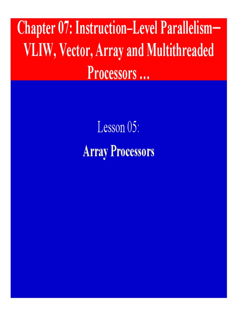 Array Processor | PDF | Array Data Structure | Central Processing Unit