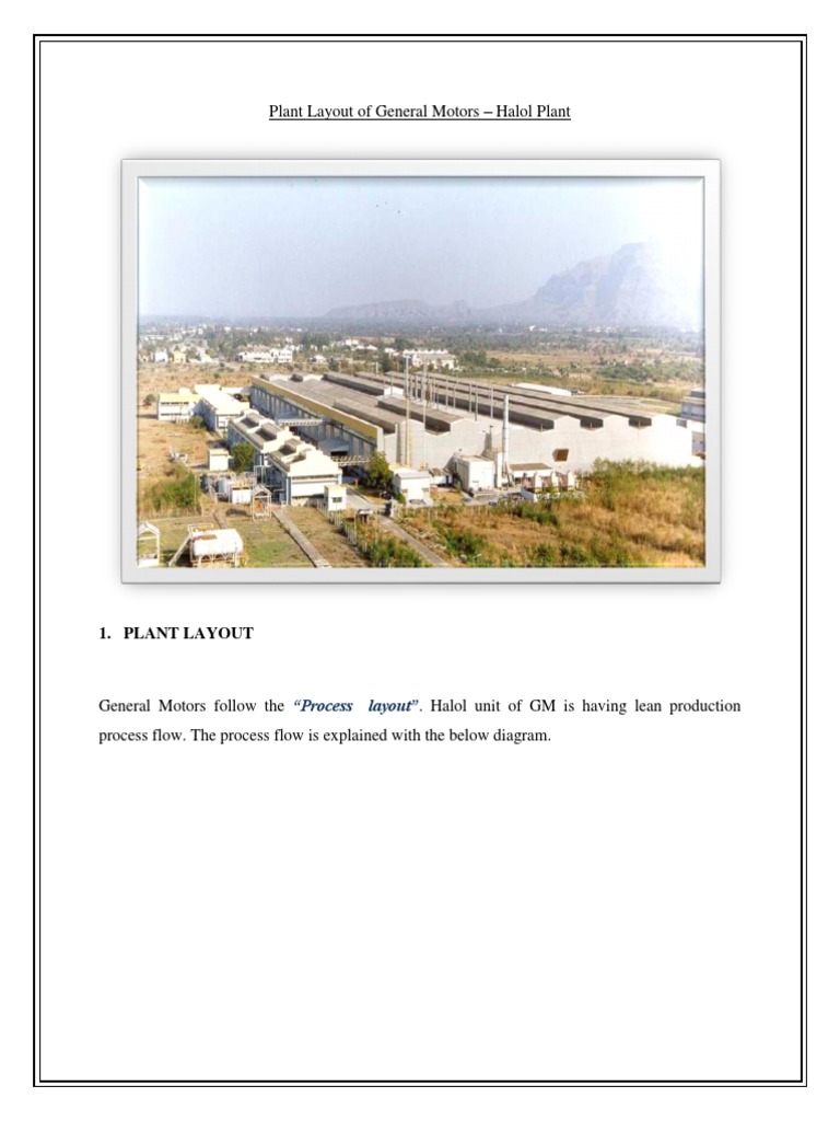 GM Halol Plant Process Layout Overview | PDF