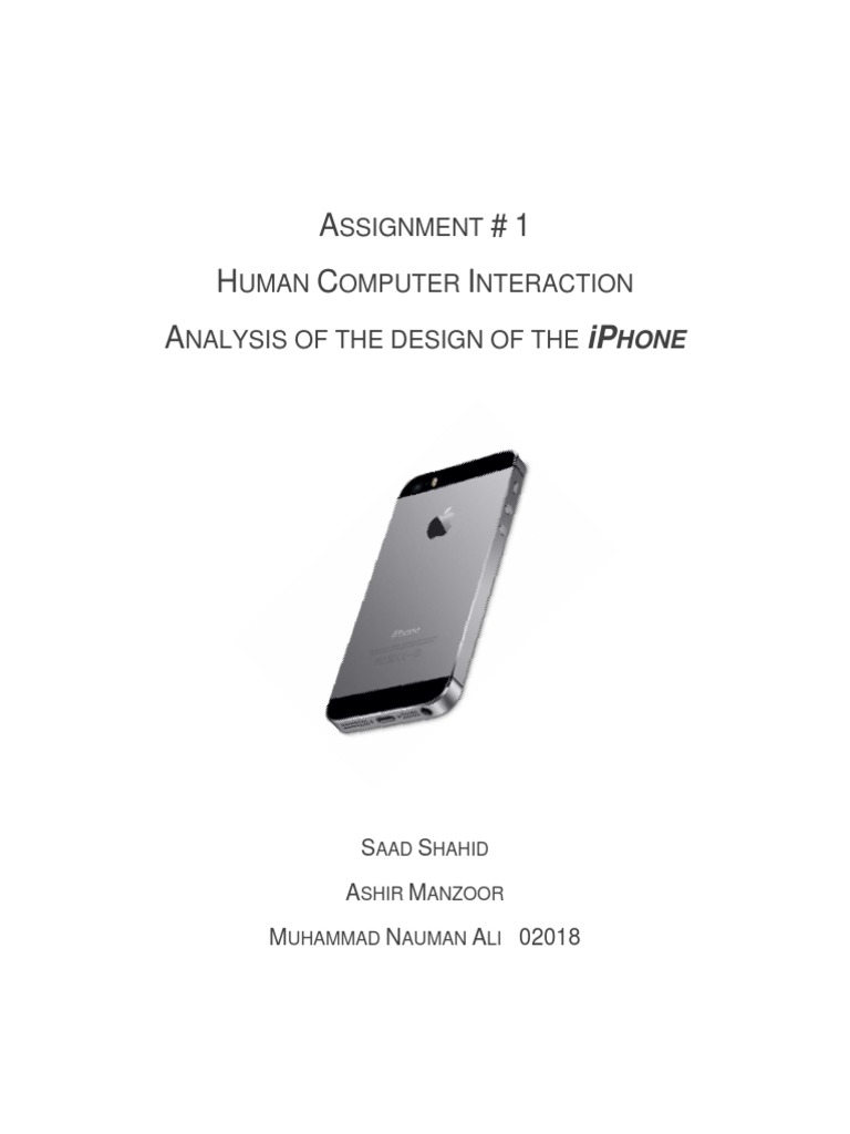 HCI Assignment | PDF | I Phone | Ios