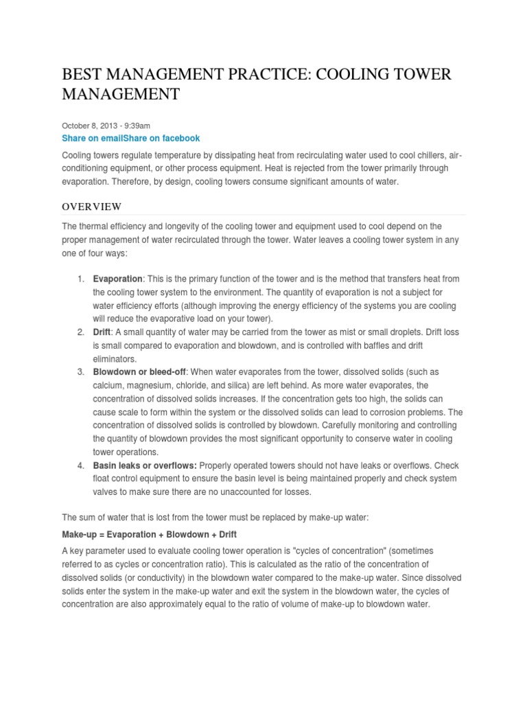 Best Management Practice | PDF | Water Purification | Air Conditioning