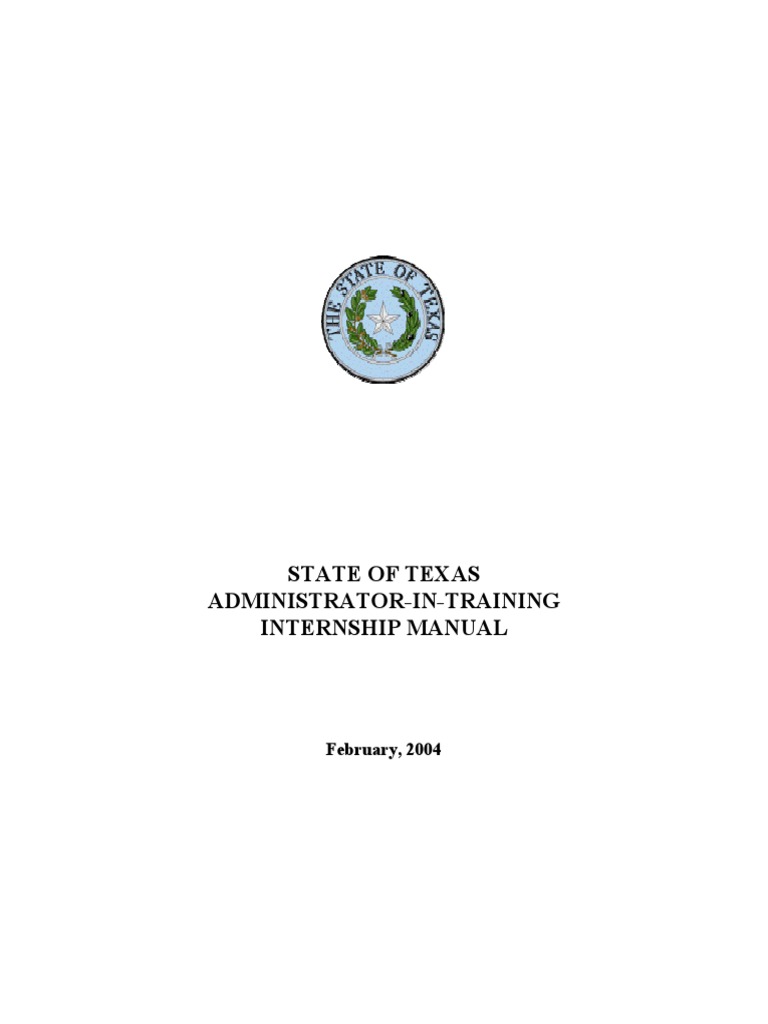 Guide to the Administrator-in-Training Program in Texas: Preparing ...