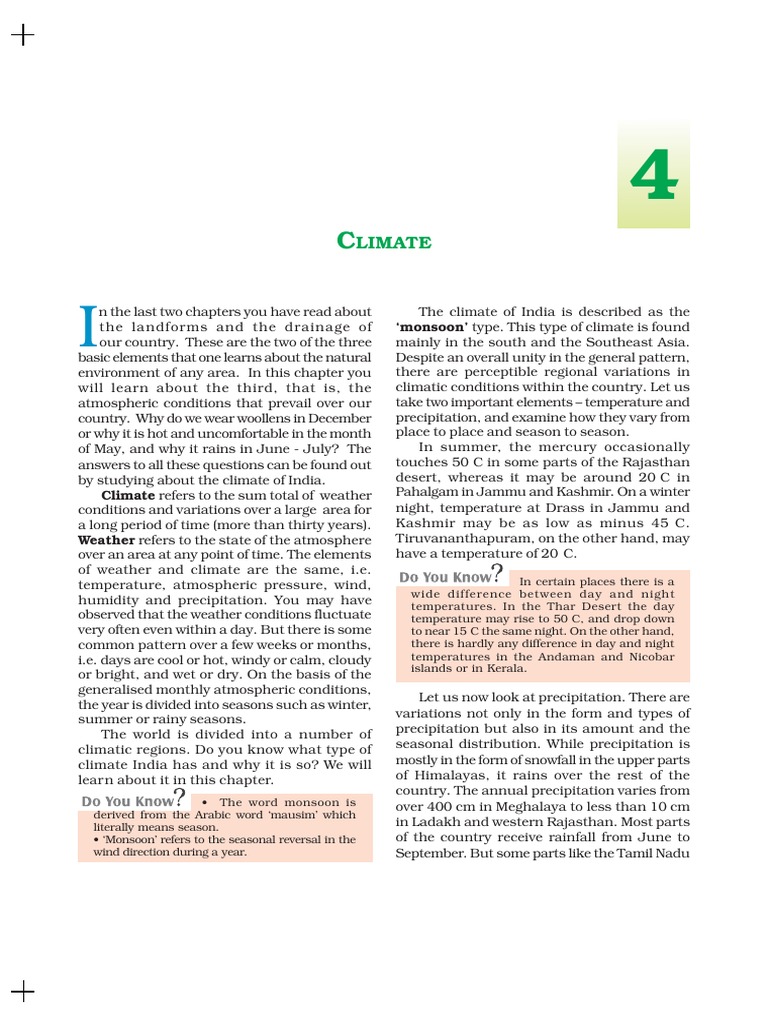 Climate | Download Free PDF | Monsoon | Wound