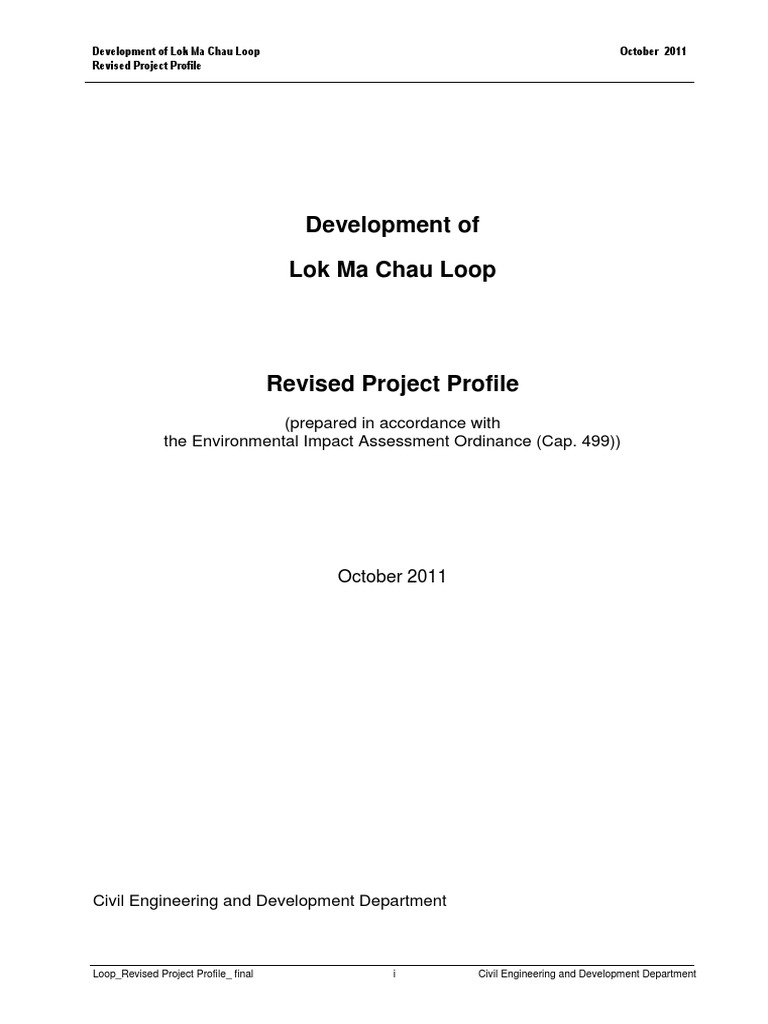 Lok Ma Chau Loop Development | PDF | Environmental Impact Assessment ...