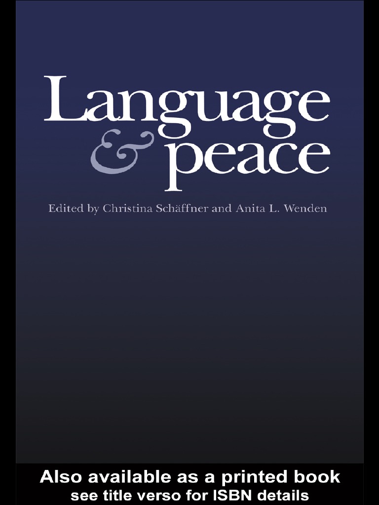 Language and Peace War Amp Peace | PDF | Peace | Linguistics