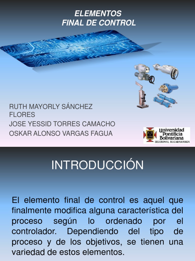 Elementos Final de Control | PDF | Bomba | Inductor