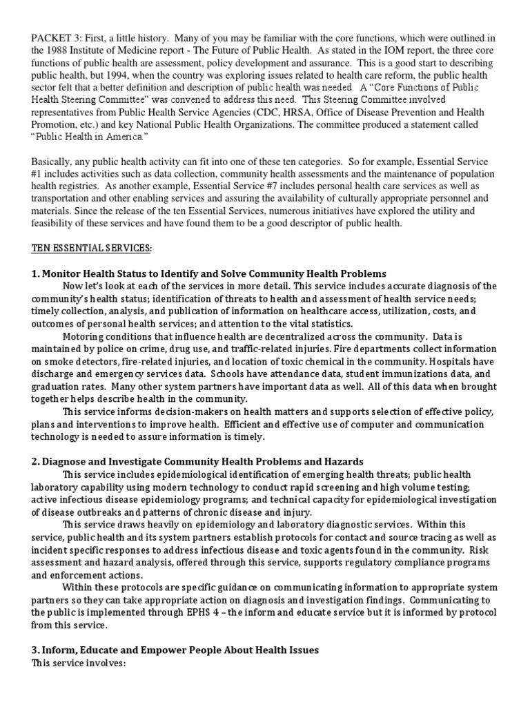 Monitor Health Status To Identify and Solve Community Health Problems ...