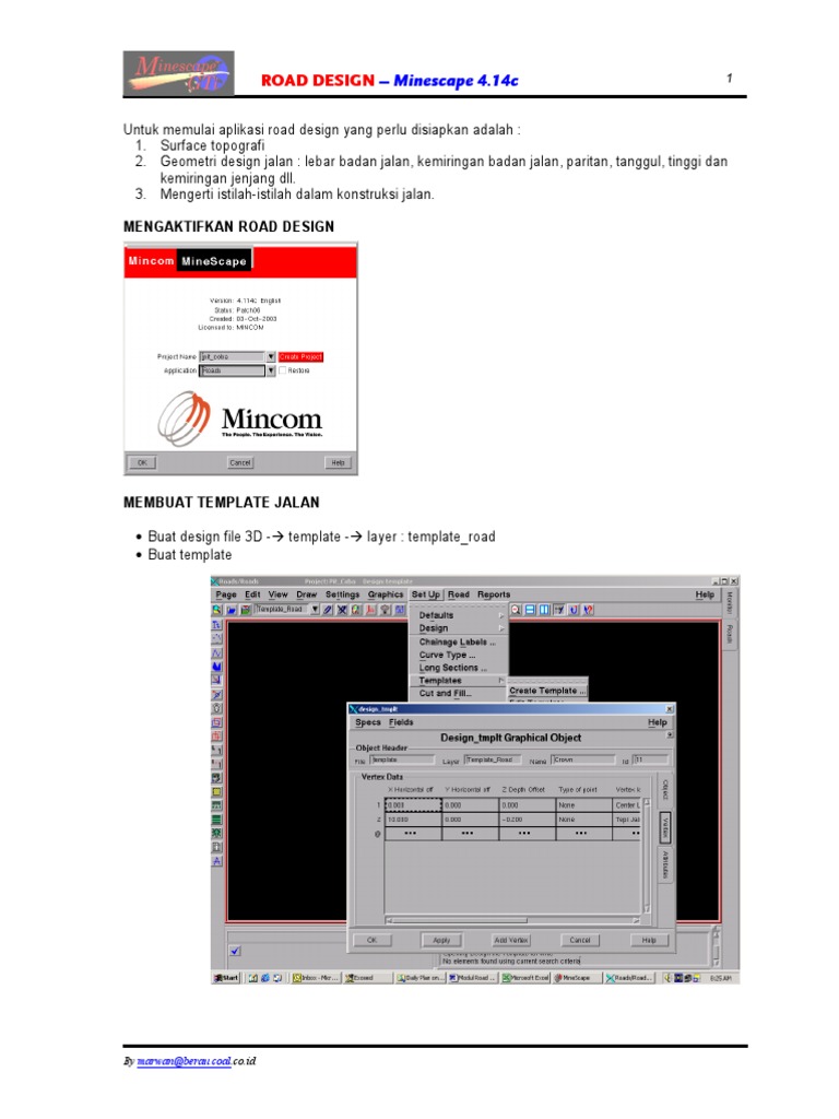 Road Design: - Minescape 4.14c | PDF