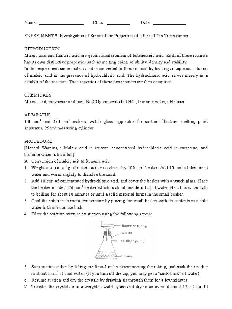 Properties of Cis-Trans Isomers | PDF | Inorganic Chemistry ...
