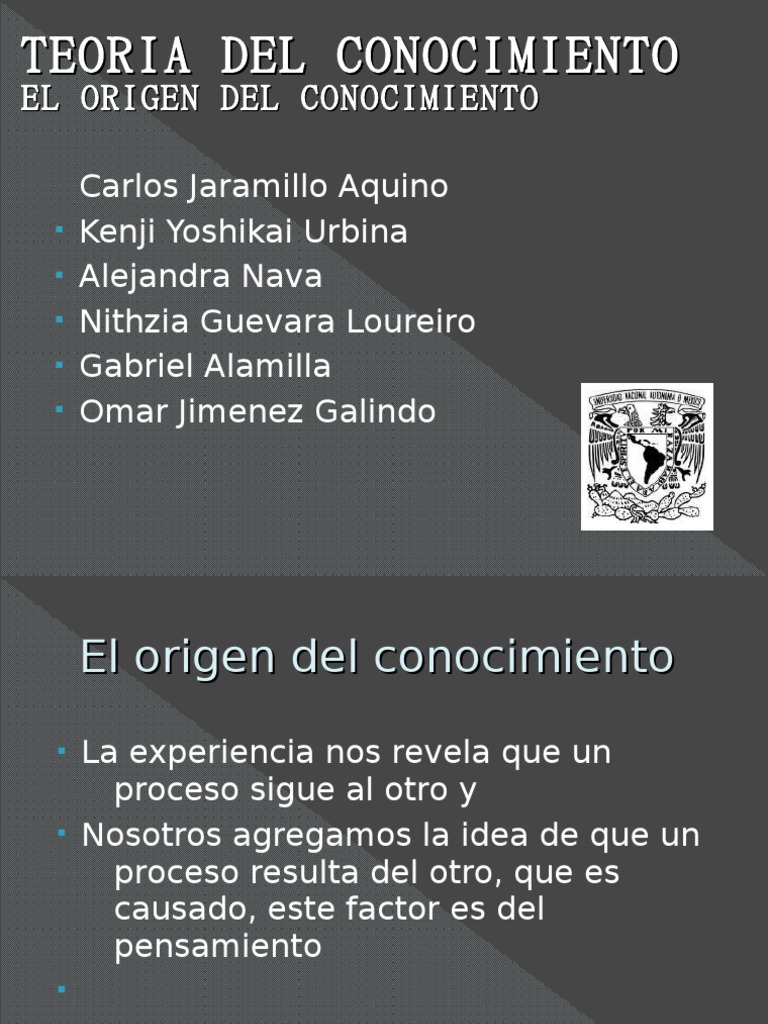 El Origen Del Conocimiento | PDF | Empirismo | Racionalismo