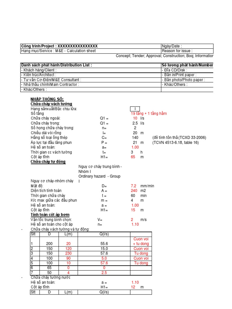 MEP Fire Fighting Viet Hung | PDF