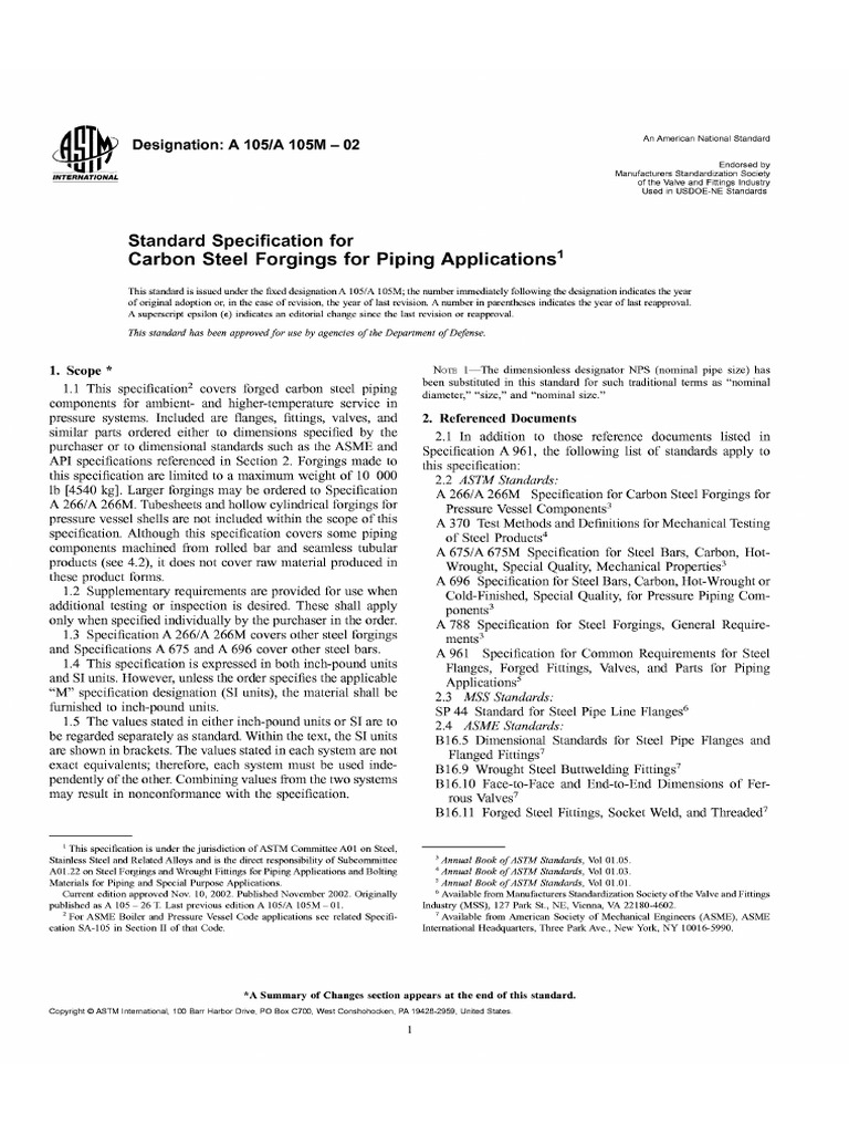 Astm A105 PDF | PDF