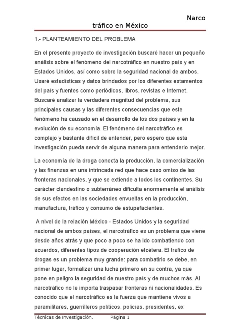 Narcotrafico en Mexico | Descargar gratis PDF | Comercio ilegal de drogas | México