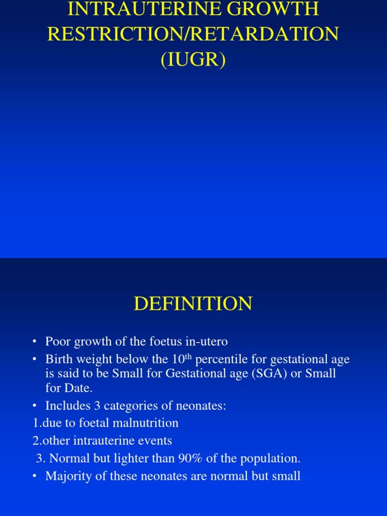 IUGR-PPT | Public Health | Medical Specialties