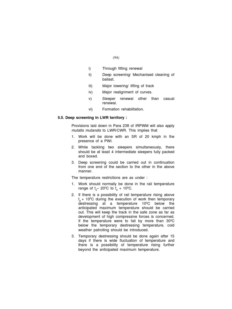 Long Welded Rails-6 | PDF | Track (Rail Transport) | Buckling