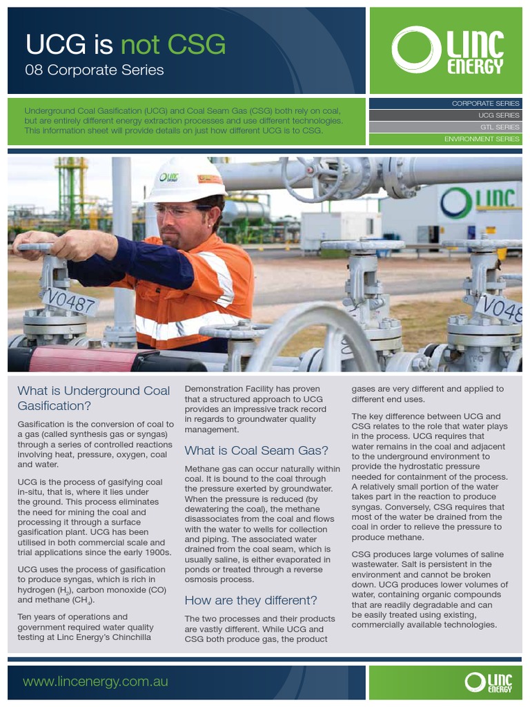 UCG Is Not CSG | PDF | Coal | Natural Gas