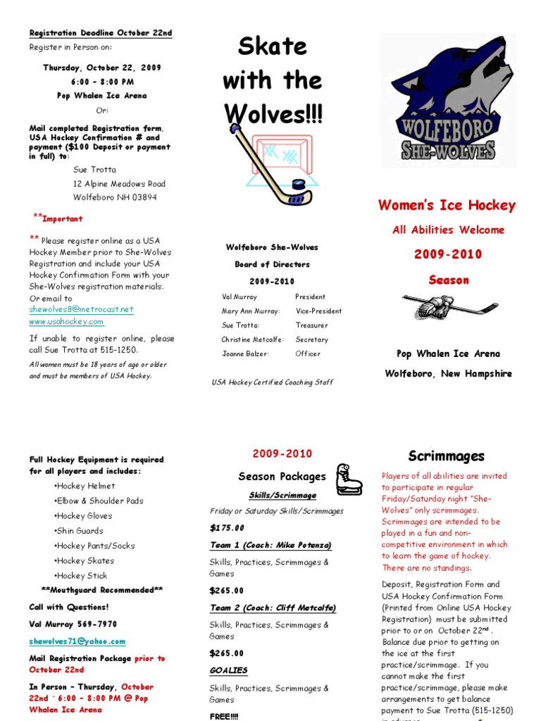 Brochure 0910 New | PDF | Variations Of Hockey | Ice Hockey