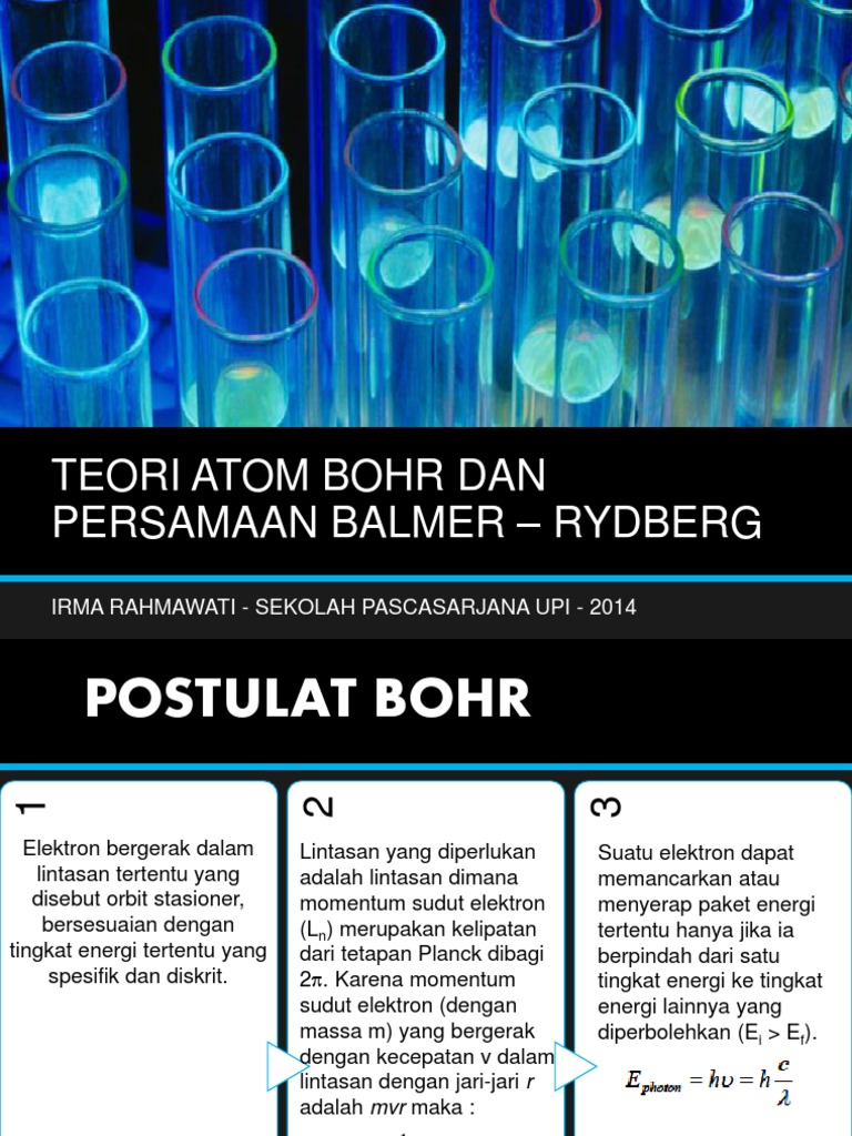 Penurunan Persamaan Rydberg Dari Postulat Bohr | PDF