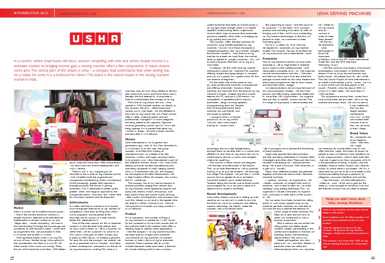 Usha Sewing Machine | PDF | Sewing | Sewing Machine
