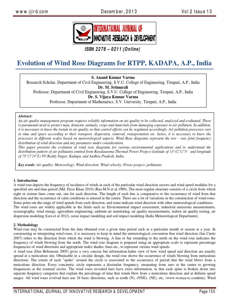 Windrose Diagram (44120-52792-1-SM) | Download Free PDF | Wound | Air ...