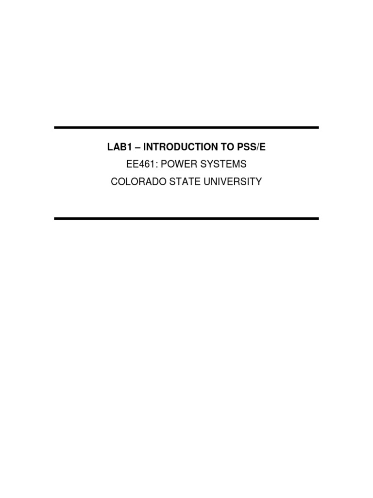 Pss e Introduction | PDF | Transformer | Electric Power System