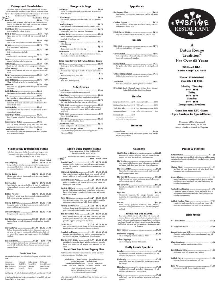 A Baton Rouge Tradition For Over 63 Years: Appetizers Poboys and ...