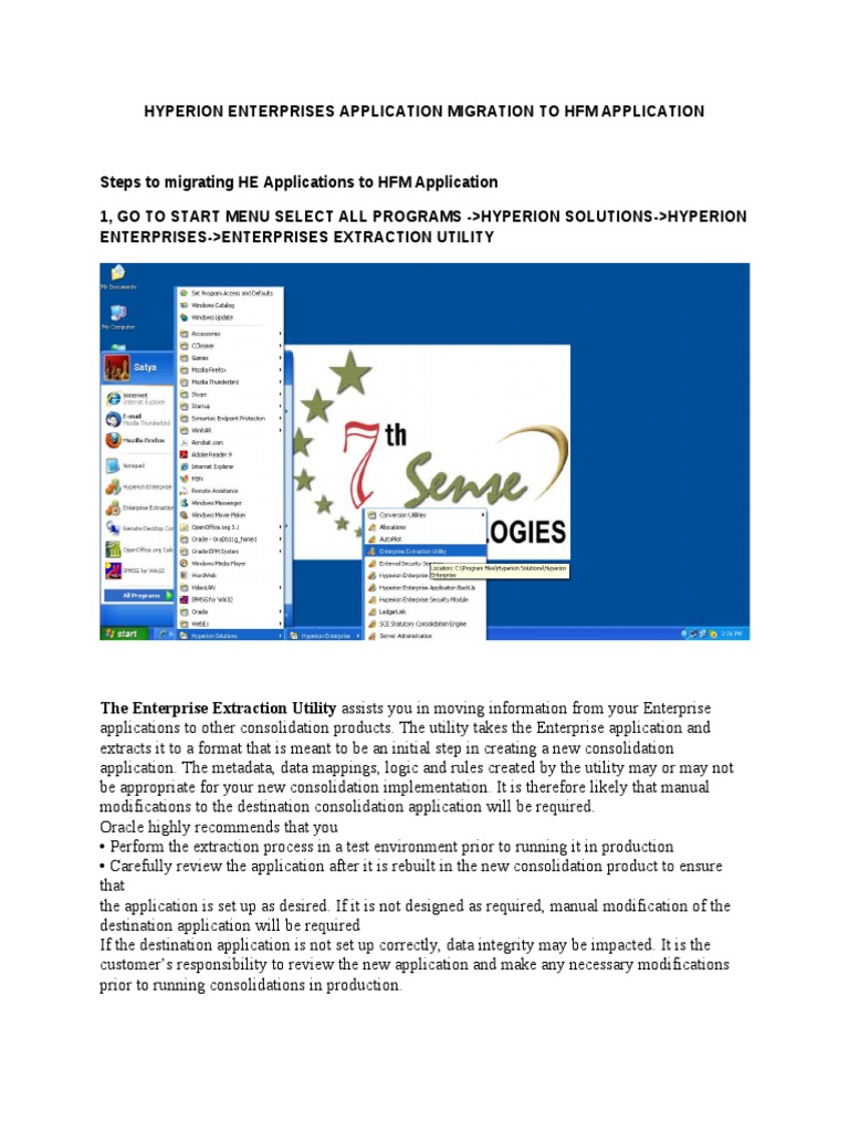 Hyperion Enterprises Application Migration To HFM Application | PDF | Information Management ...