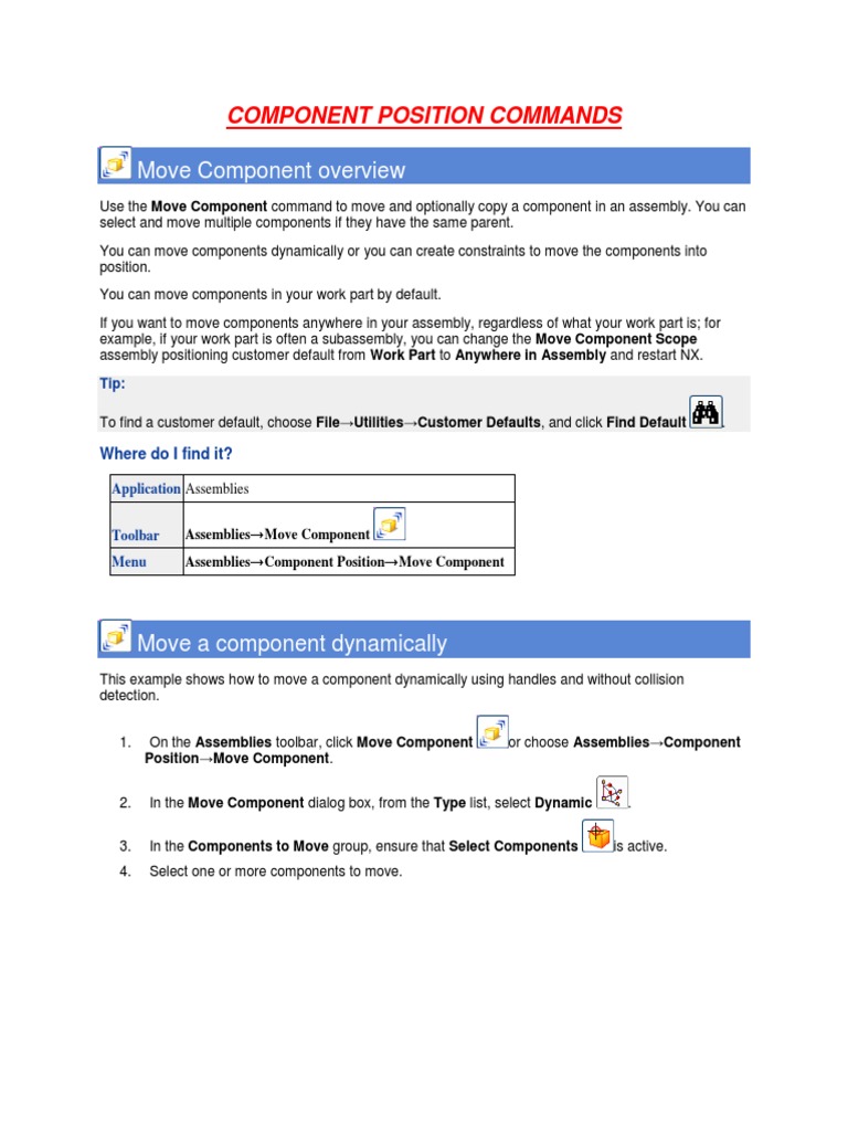 Component Position Commands | PDF | Euclidean Vector | Rotation