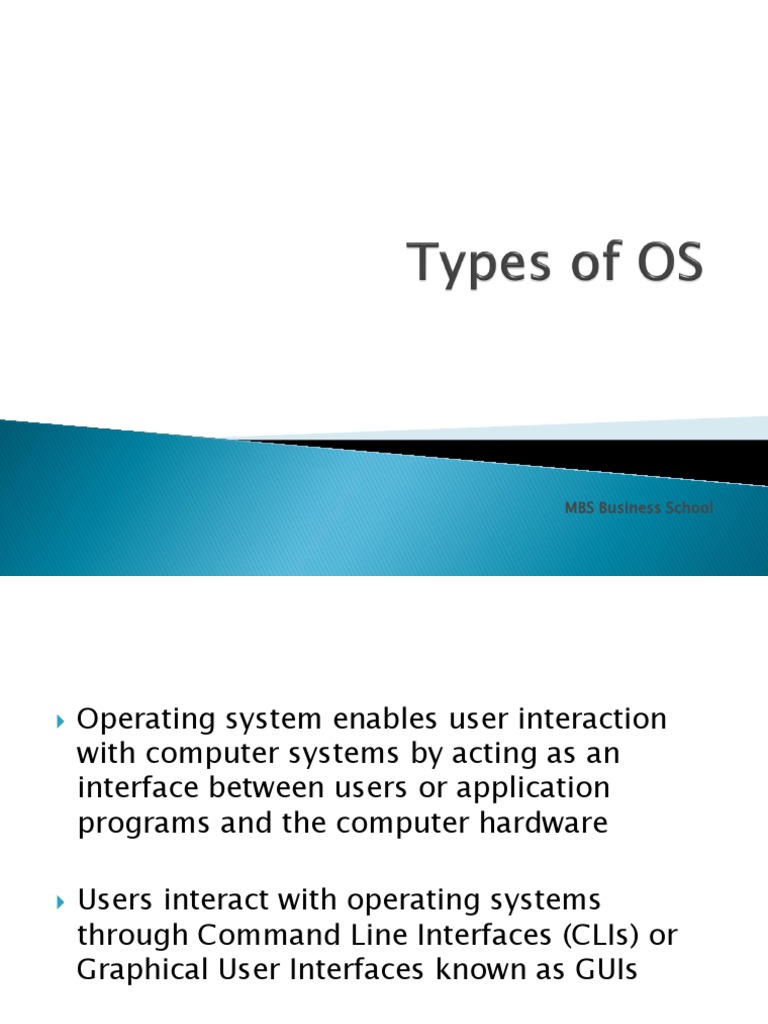 9 Types of OS | Download Free PDF | Operating System | Graphical User ...