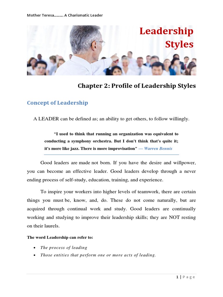 Chapter 2: Profile of Leadership Styles | PDF