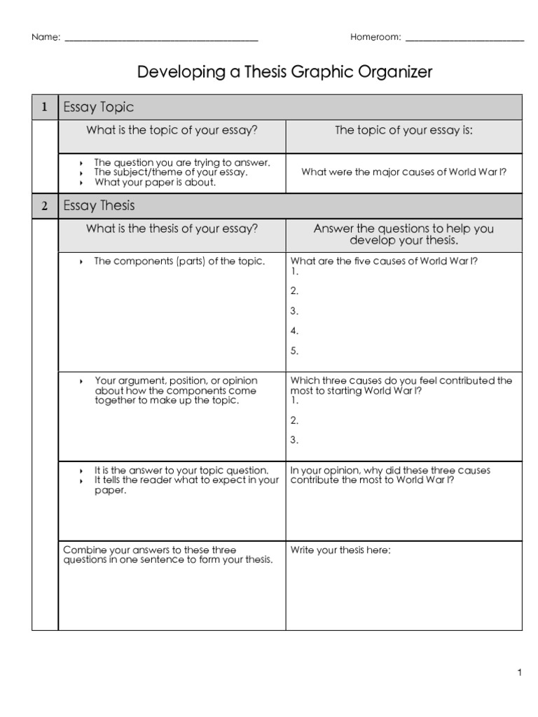 Developing A Thesis Organizer | PDF