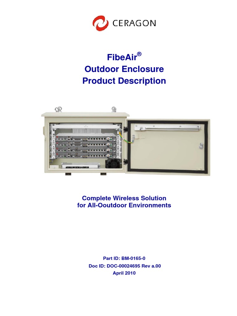 Ceragon Outdoor Enclosure Product Description | PDF | Electrical ...