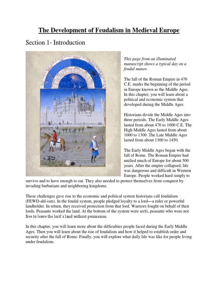 The Development of Feudalism in Medieval Europe Text | PDF | Knight ...