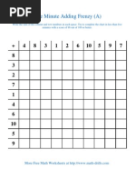 Five Minute Addition Frenzy Worksheets | PDF