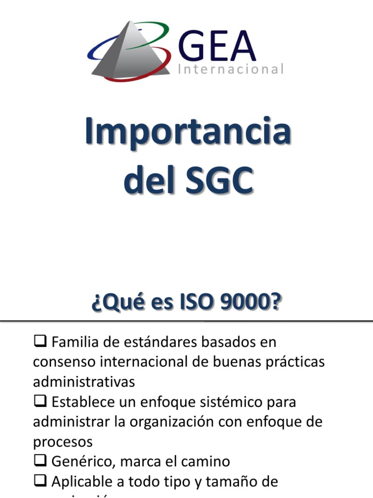 Modulo 1 - Importancia Del SGC | PDF | Iso 9000 | Organización ...