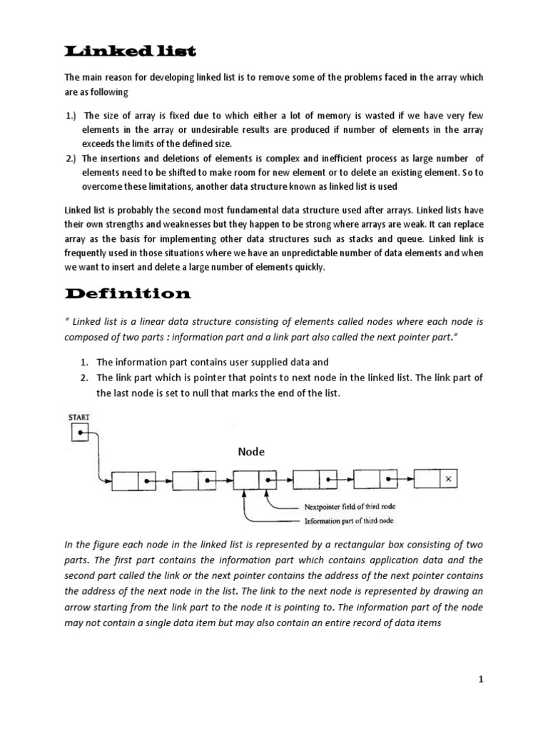 Linked List | PDF | Array Data Structure | Information Retrieval