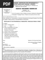 The Latest Concession Form of Railways - Ms Word | PDF | Disability