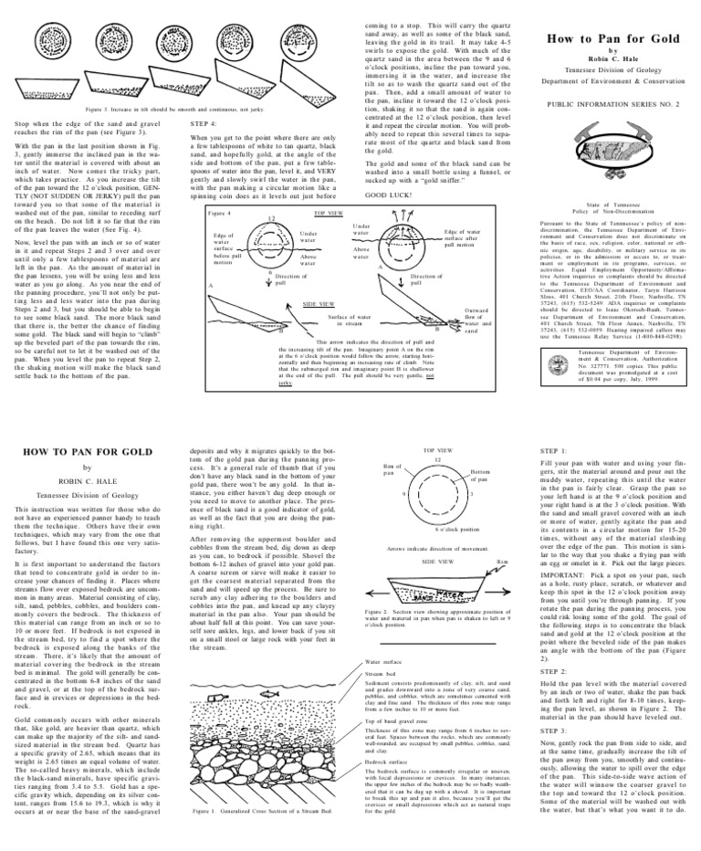 Gold Panning Instructions | PDF | Clay | Sand