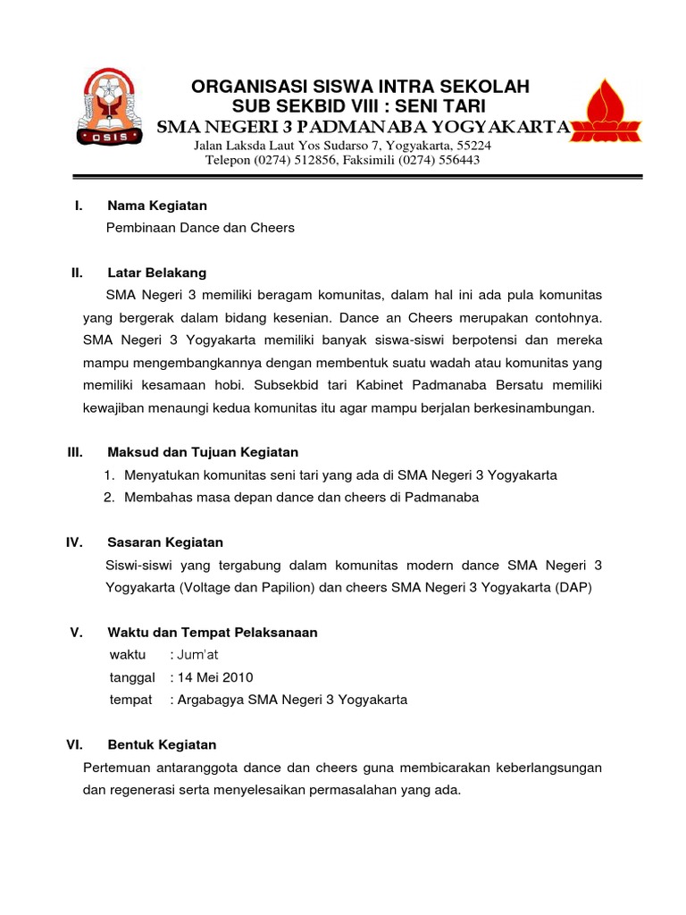 Contoh Proposal Kunjungan | PDF