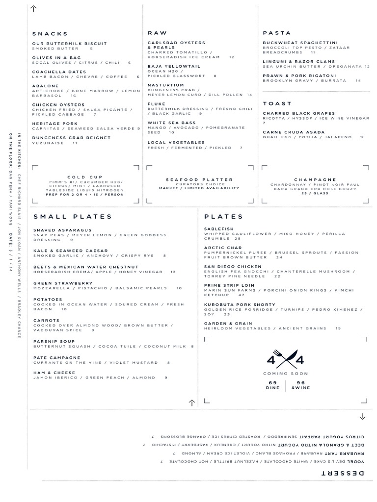 Juniper & Ivy Menu | PDF | Cooking | Food And Drink Preparation