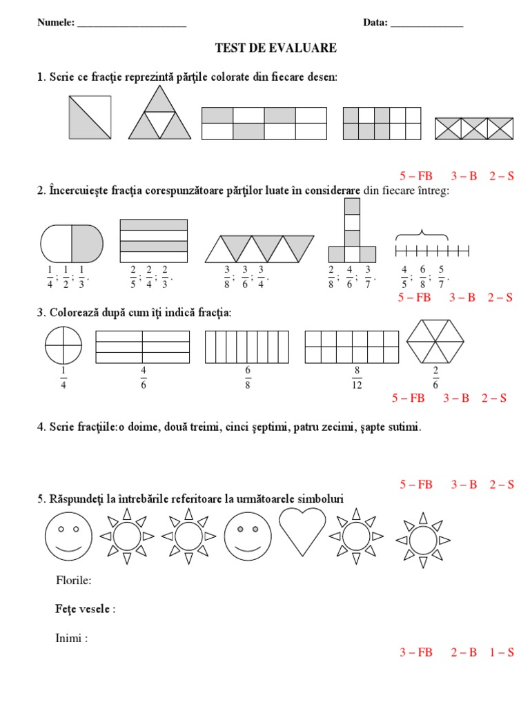 Evaluare Fractii | PDF