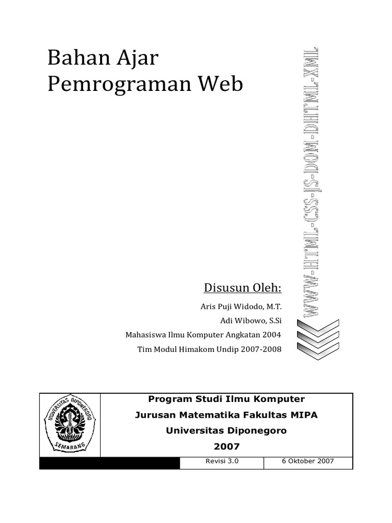 Bahan Ajar PWEB | PDF