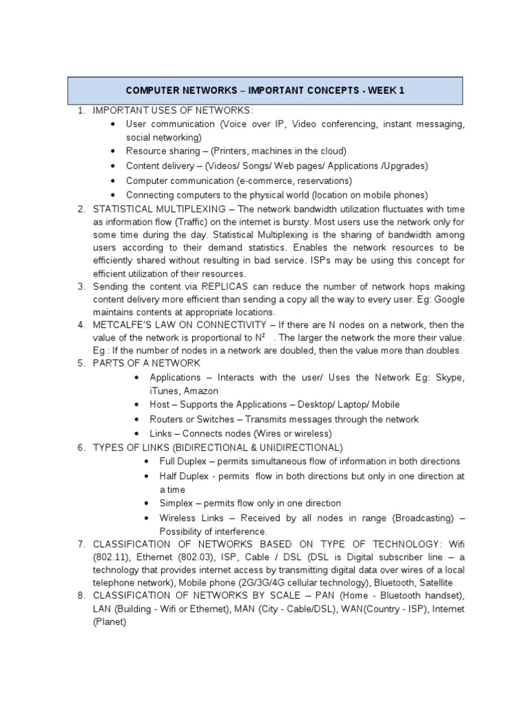 Computer Network Ed2 Wk1 | PDF