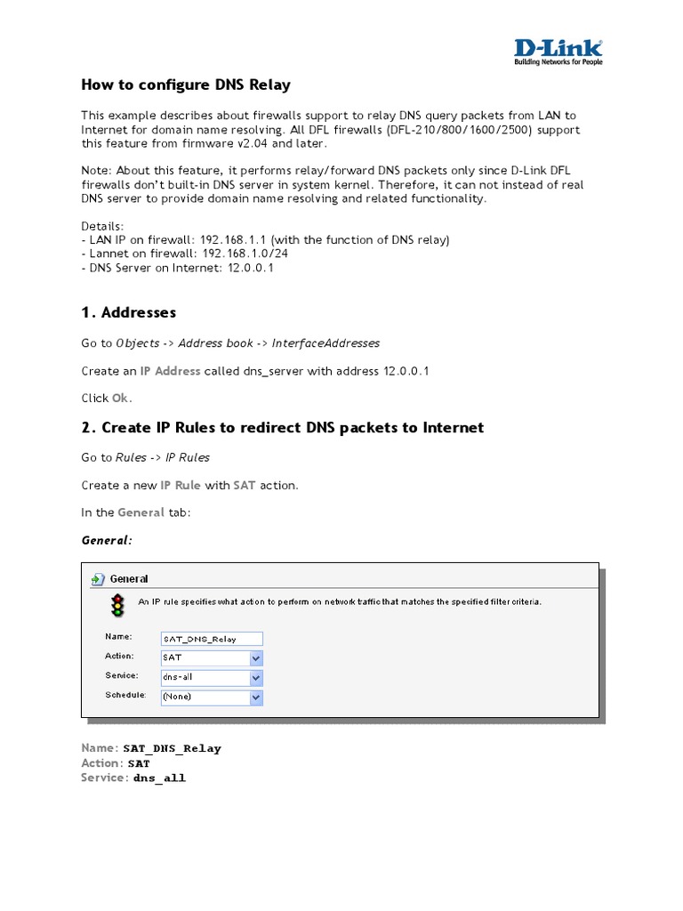 How To Configure DNS Relay PDF | PDF | Computers | Technology & Engineering