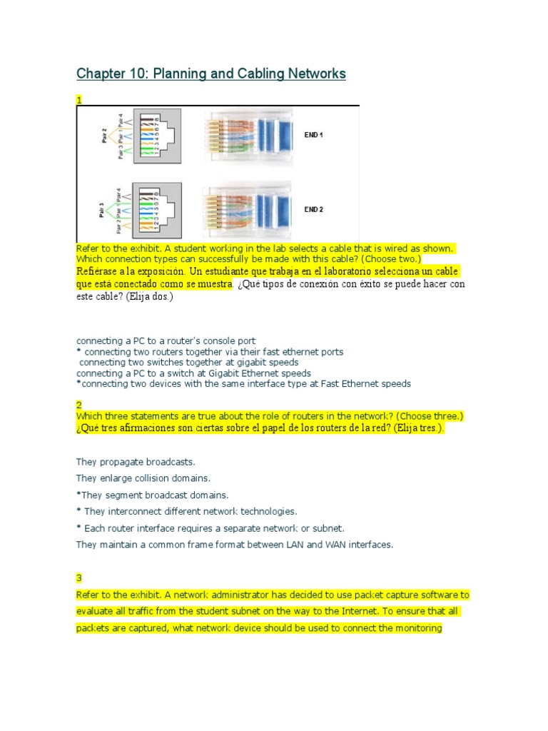 Chapter 10: Planning and Cabling Networks | PDF | Ethernet | Router (Computing)