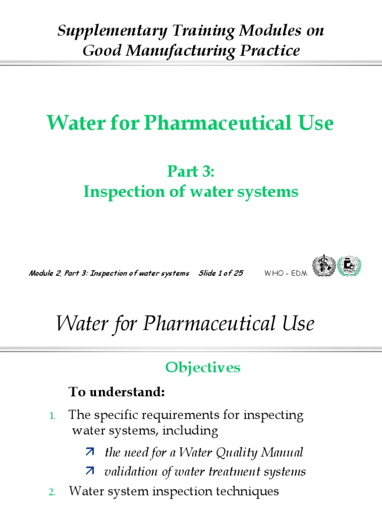 Water System Inspection Guidelines | PDF | Verification And Validation ...