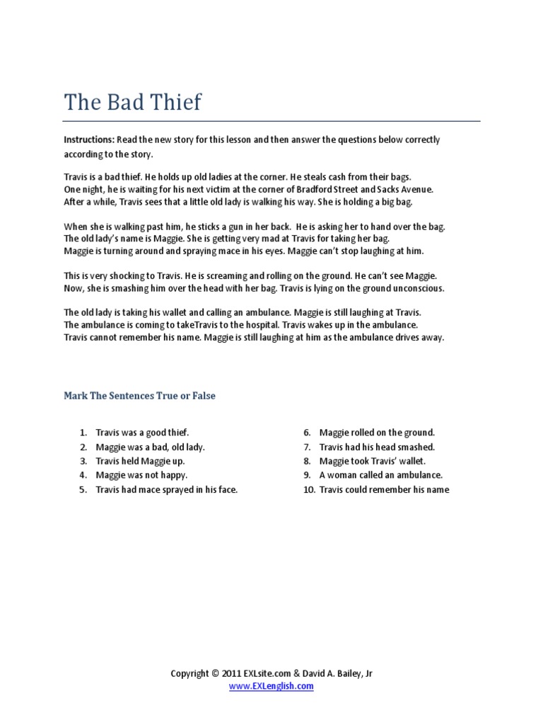 104 4 The Bad Thief Test | PDF