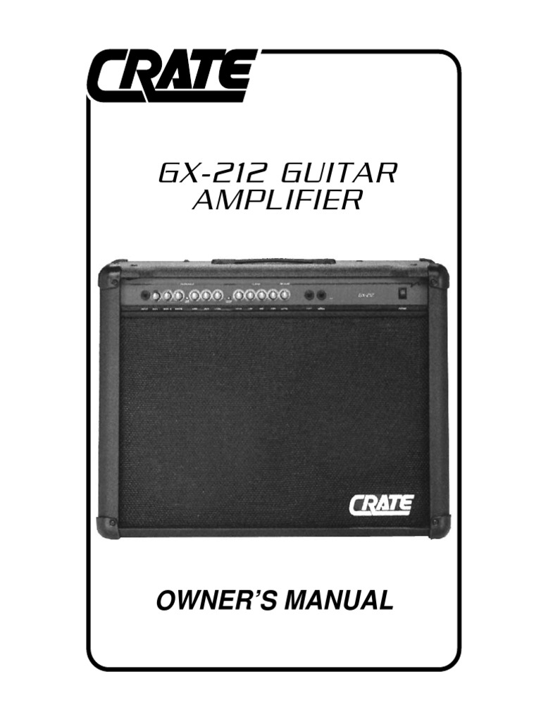 Crate GX212 | PDF | Amplifier | Loudspeaker