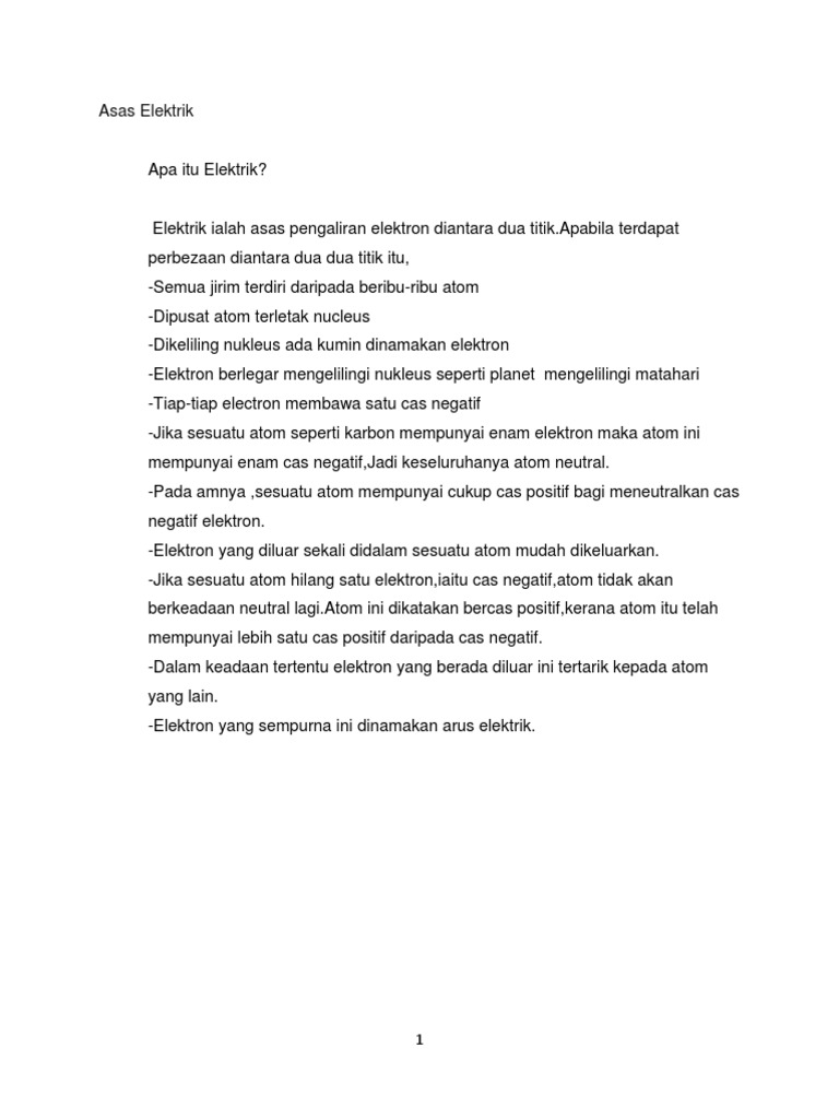 Asas Elektrik | PDF