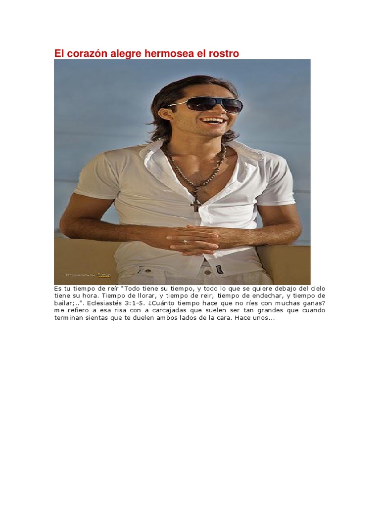 El Corazón Alegre Hermosea El Rostro | PDF
